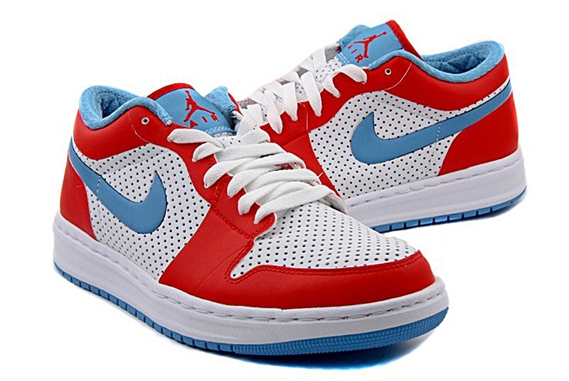 Air Jordan Alpha 1 Low (blanco/rojo/celeste)