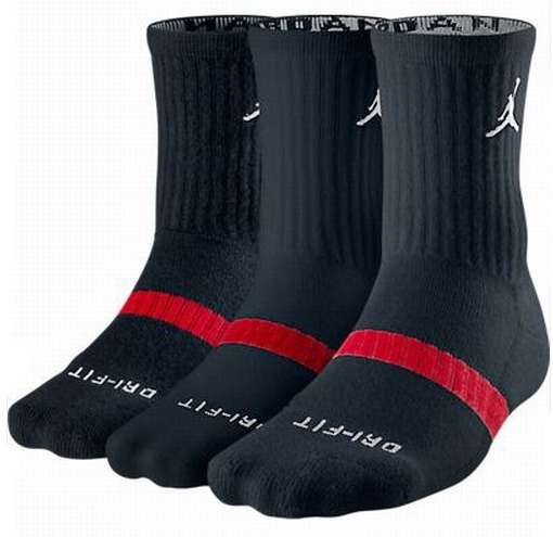 Jordan Calcetines Drifit Crew 3 Pares (012/negro/rojo/blanco)