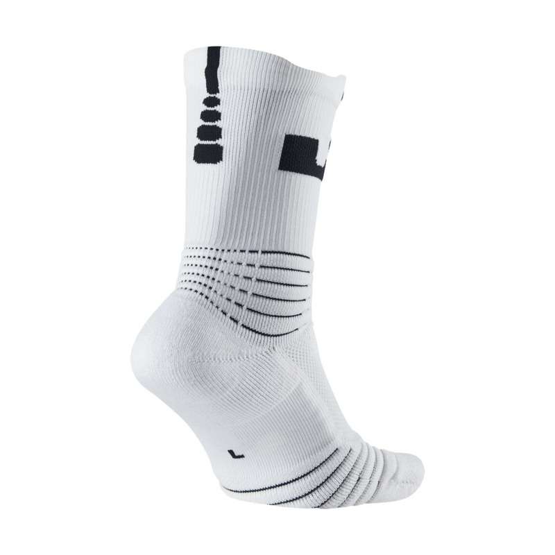 LeBron Elite Versatility Crew Sock (100/white/black)