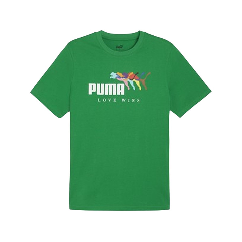 Puma ESS+ LOVE WINS Tee "Green" - manelsanchez.fr