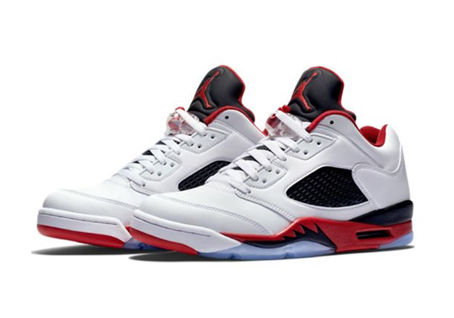 Air Jordan Retro 5 Low "Fire Red" (101/white/fire red/black)