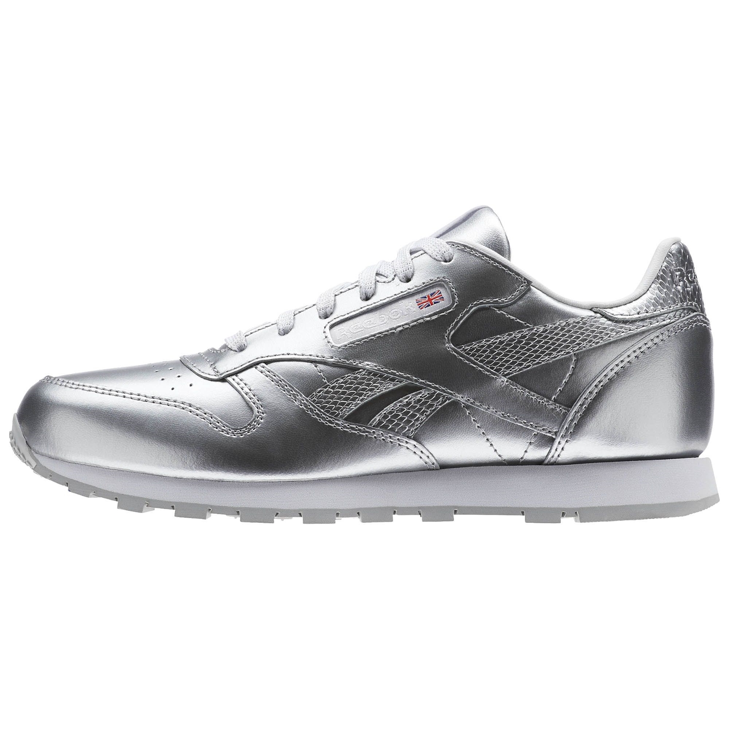 Reebok Classic Leather Metallic Silver Junior