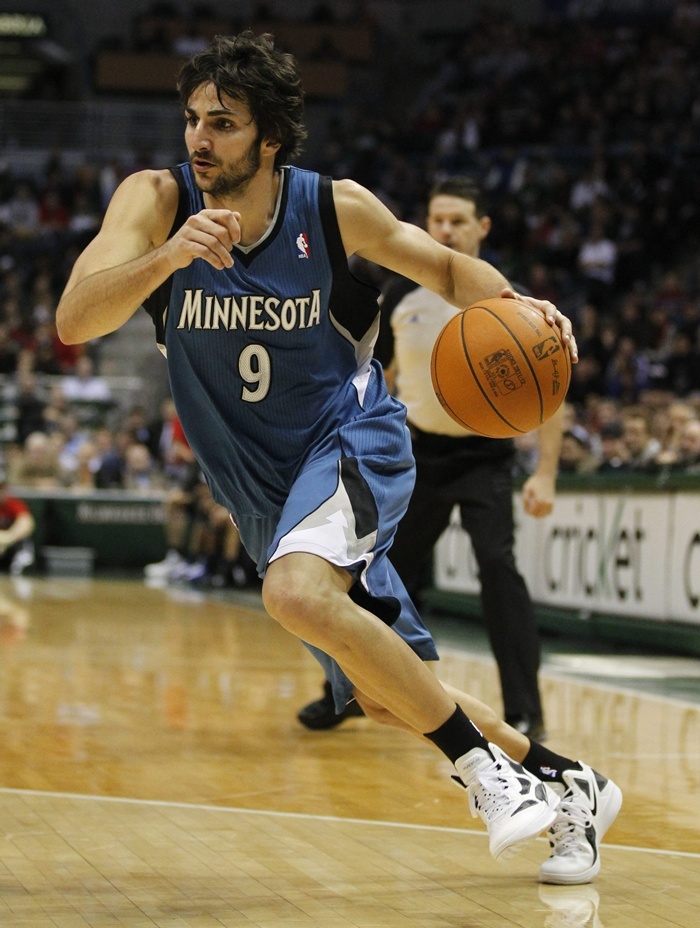Camiseta Adidas NBA Swingman Ricky Rubio Minnesota (azul/blanco)