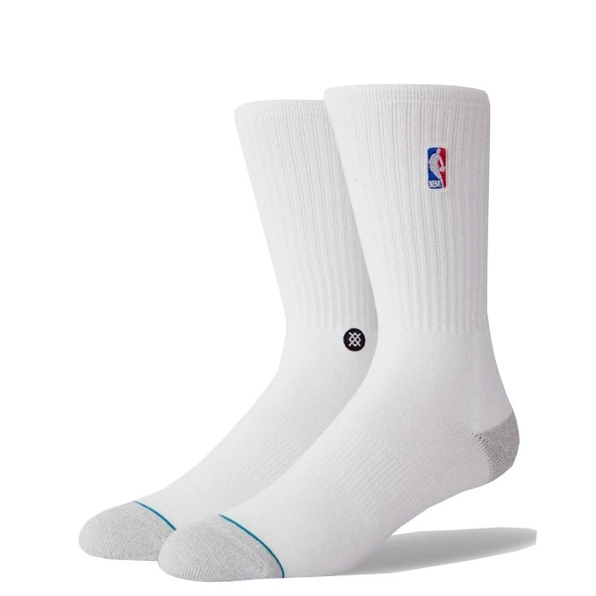 Stance NBA Logoman Crew II Socks (White) - manelsanchez.fr